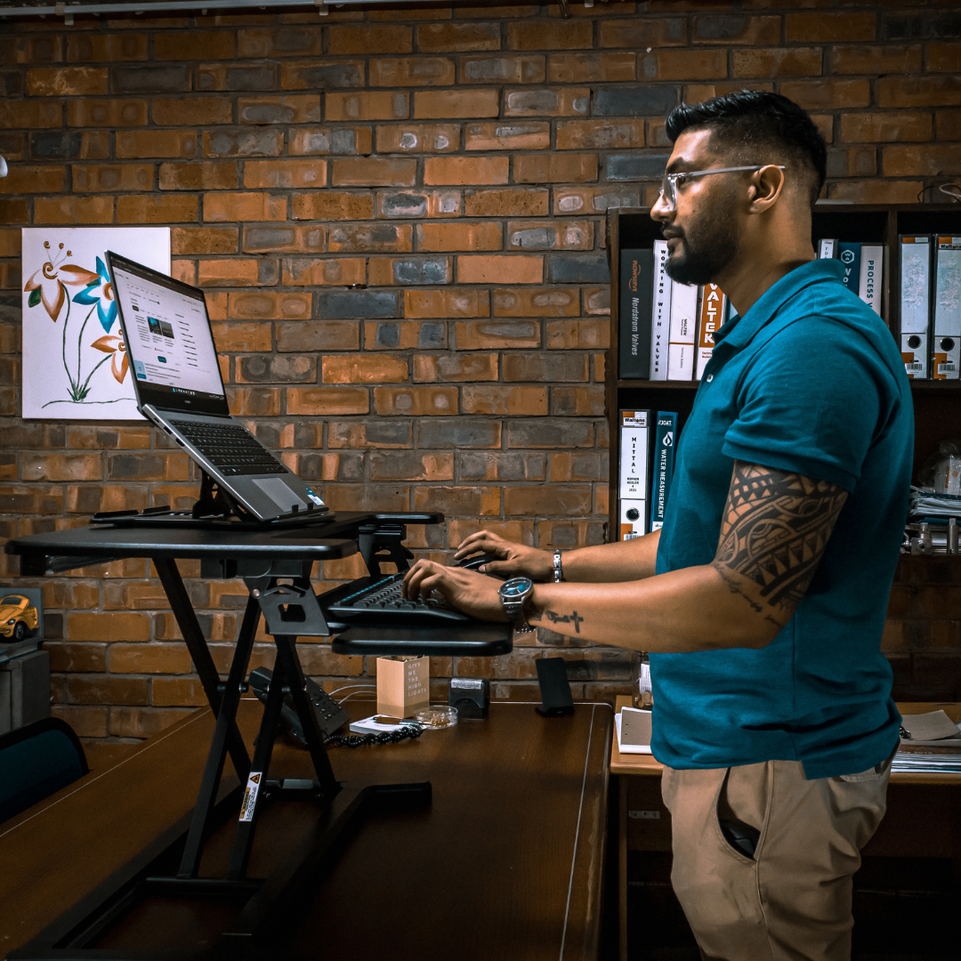 Ergo Office Compact Sit-to-Stand Height Adjustable Workstation