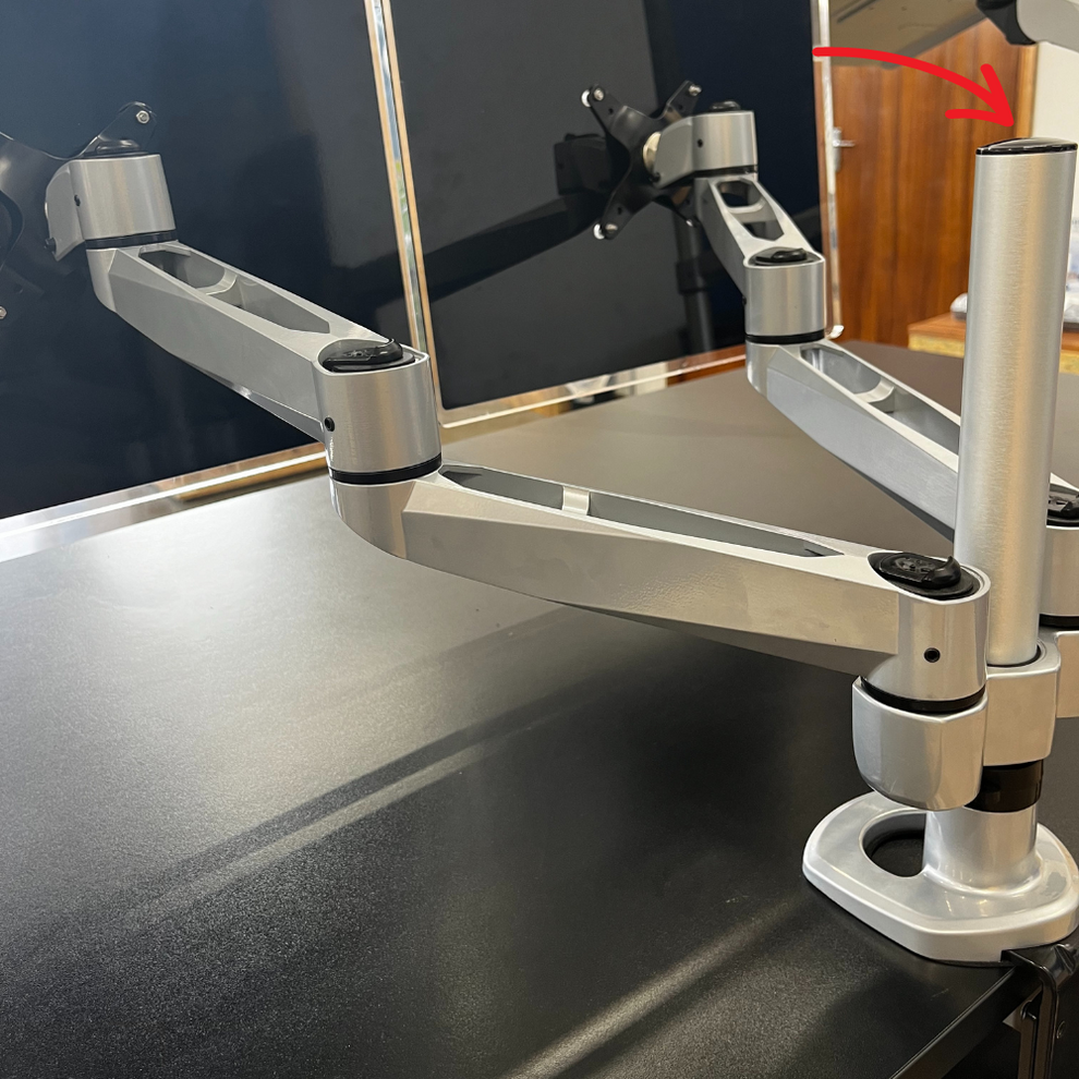 ErgoArm Upright Post with 2-in-1 Clamp Option