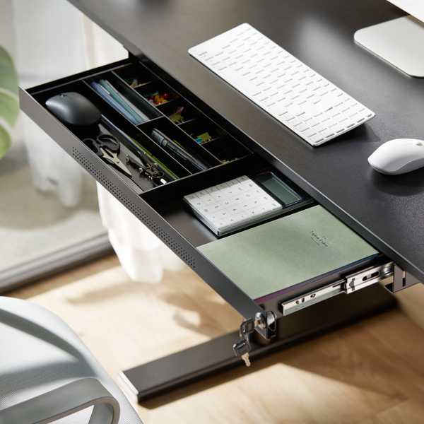 Ultra-Slim Under Desk Storage Drawer