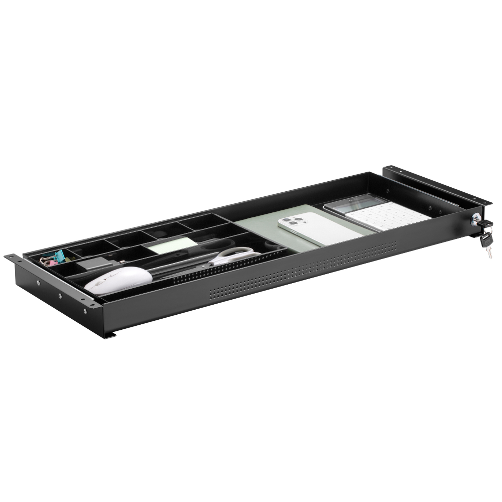 Ultra-Slim Under Desk Storage Drawer